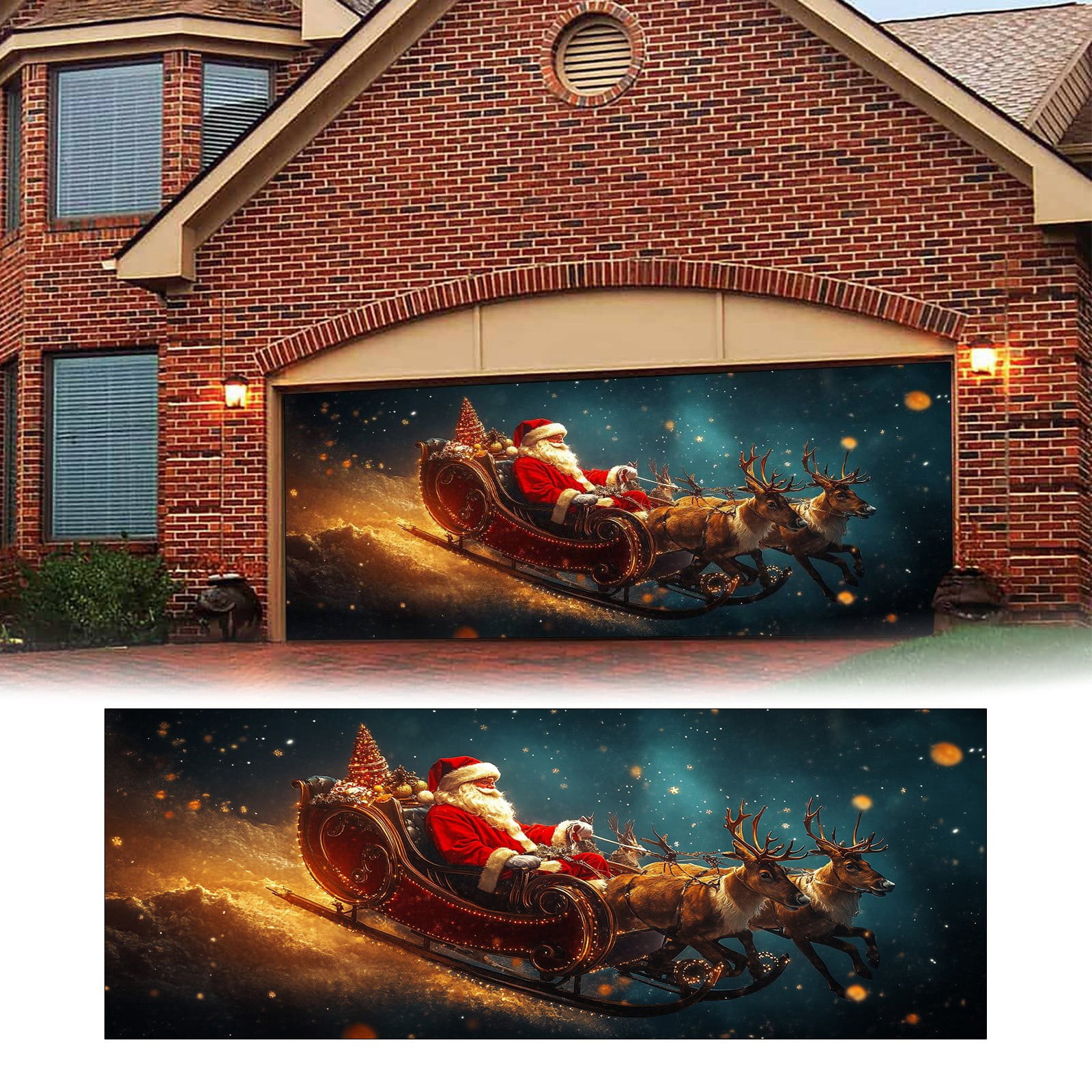 Christmas Decor, Christmas Banner Garage Door Decorations Christmas ...