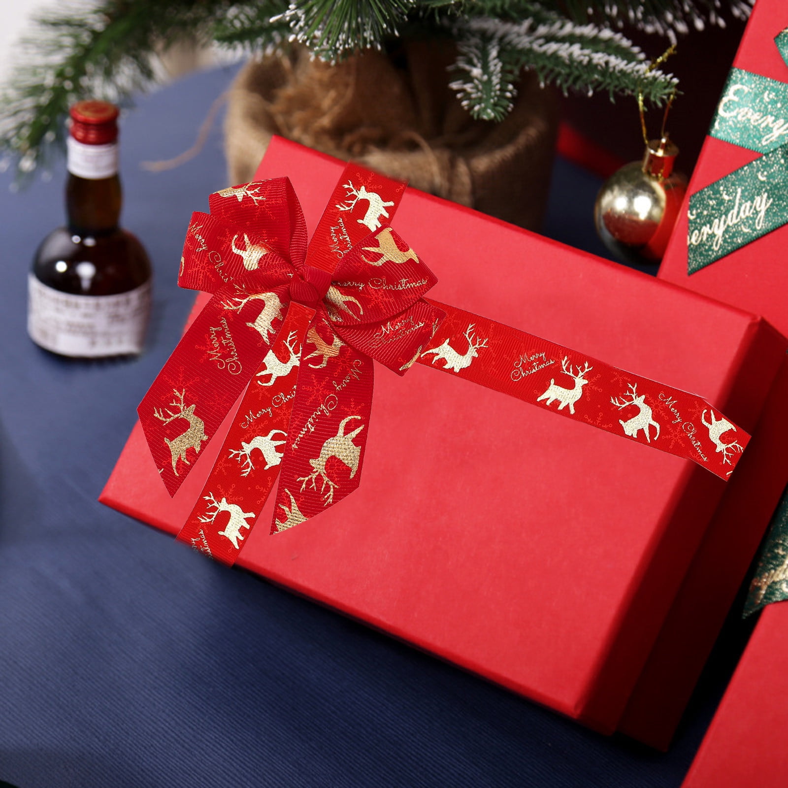 Christmas Decor, Christmas Ribbon Cake Baking Ribbon Christmas Gift ...