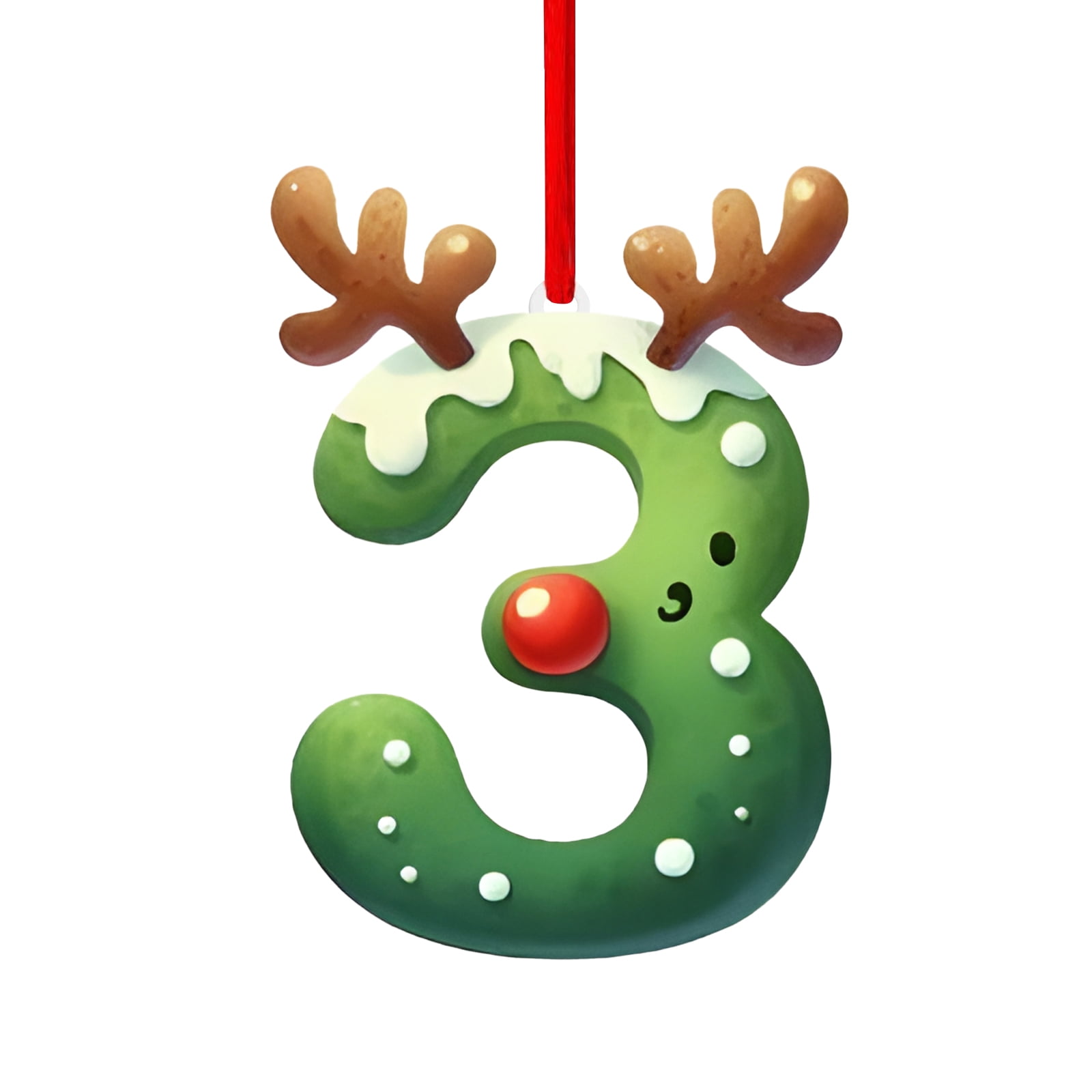Christmas Decor Clearance,2D Number Christmas Ornaments, 10 Digit Set ...