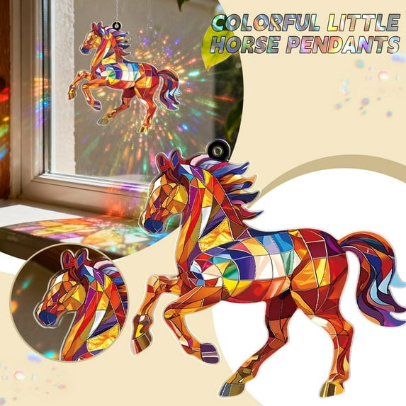 Christmas Decor Clearance,4-Inch Colorful Pony Acrylic Christmas ...