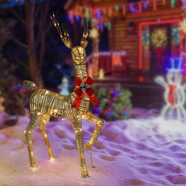 Christmas Decor Iridescent Deer, Christmas Decorations Outdoors ...