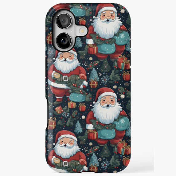 Christmas Decor SantaClaus Pattern iPhone 17 through 11 Pro Max Phone ...
