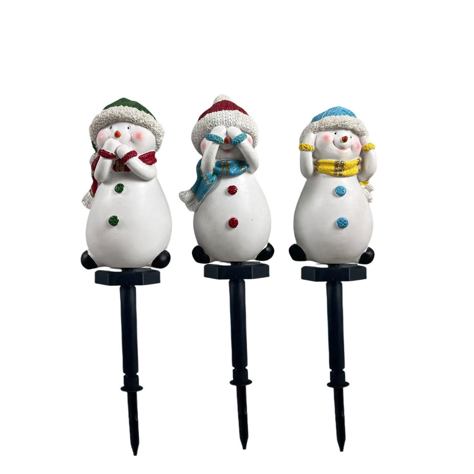 Christmas Decor, Snowman Ground Insertion, Snowman Snow Gauge Garden ...