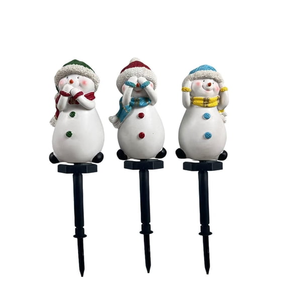 Christmas Decor, Snowman Ground Insertion, Snowman Snow Gauge Garden ...