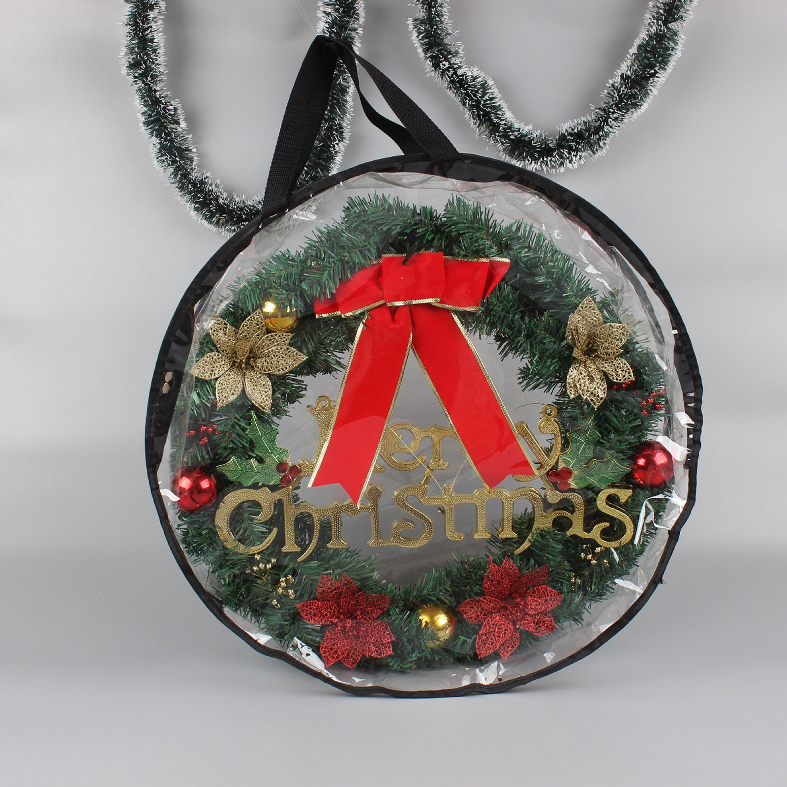 30Inch Clear Wreath Storage Bag, Christmas Wreath Storage Container ...