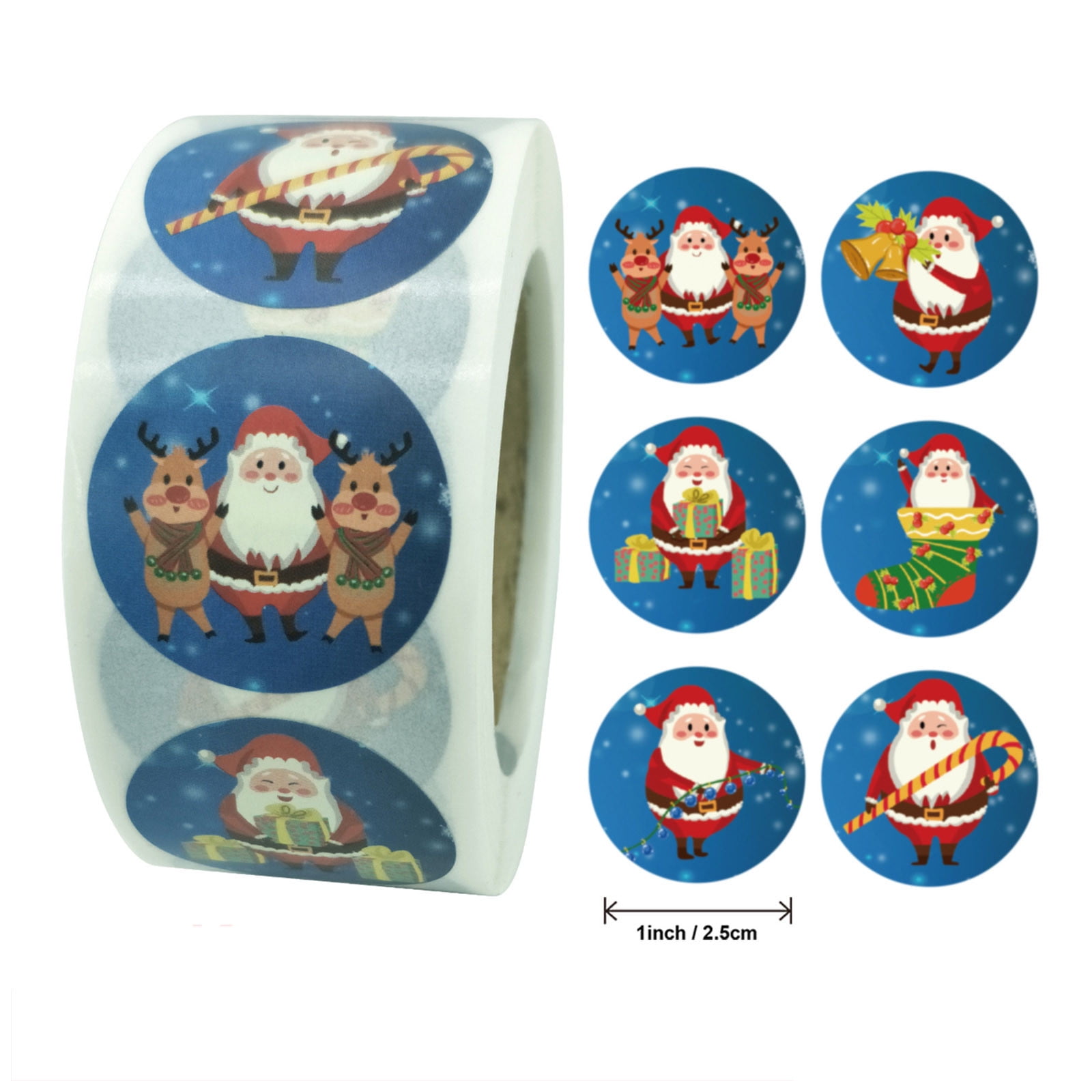 Christmas Decorating Gift Sticker Holiday 500 Pack Posts Roll Gift ...