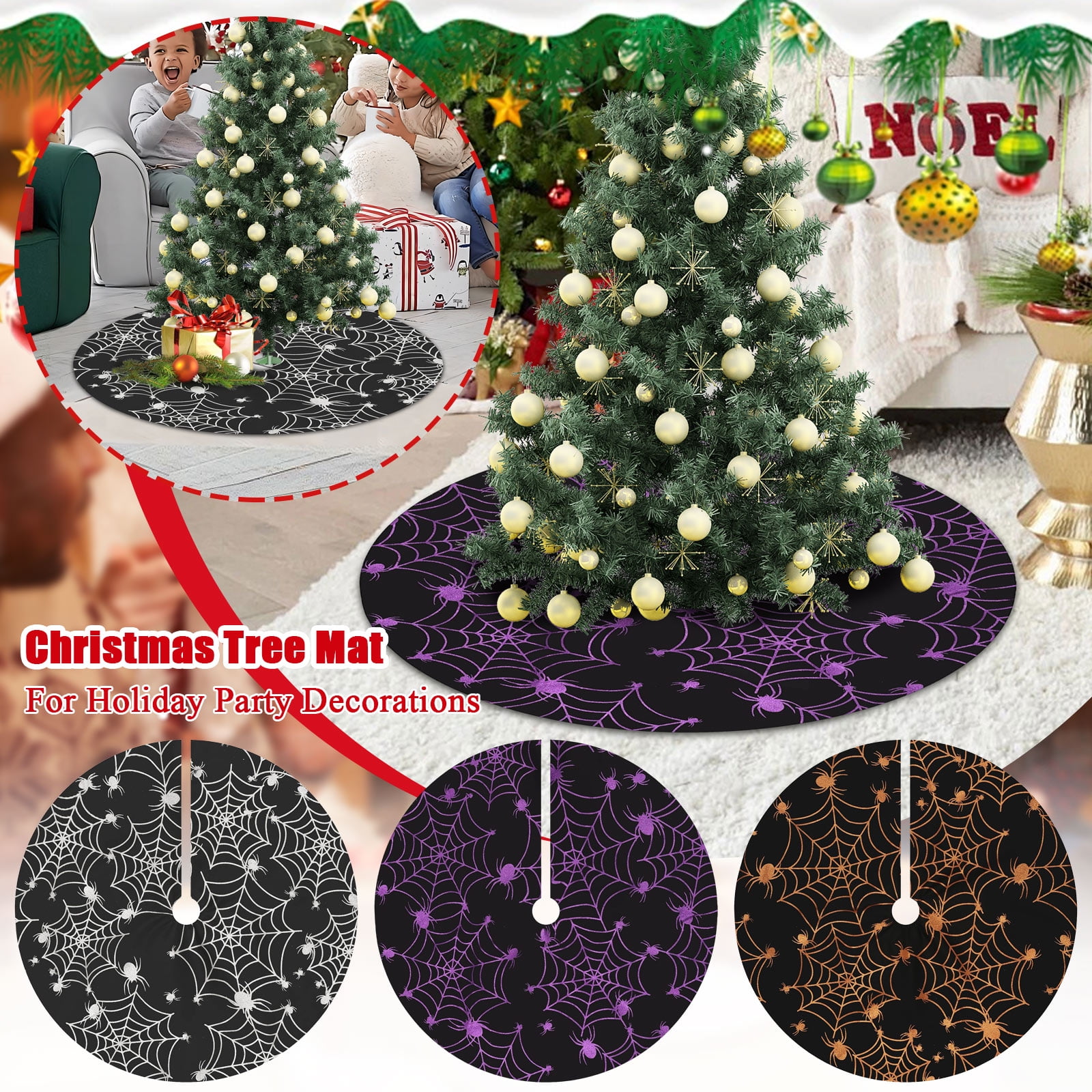 Christmas Decoration 24 Inch Christmas Tree Skirt, Christmas Halloween ...