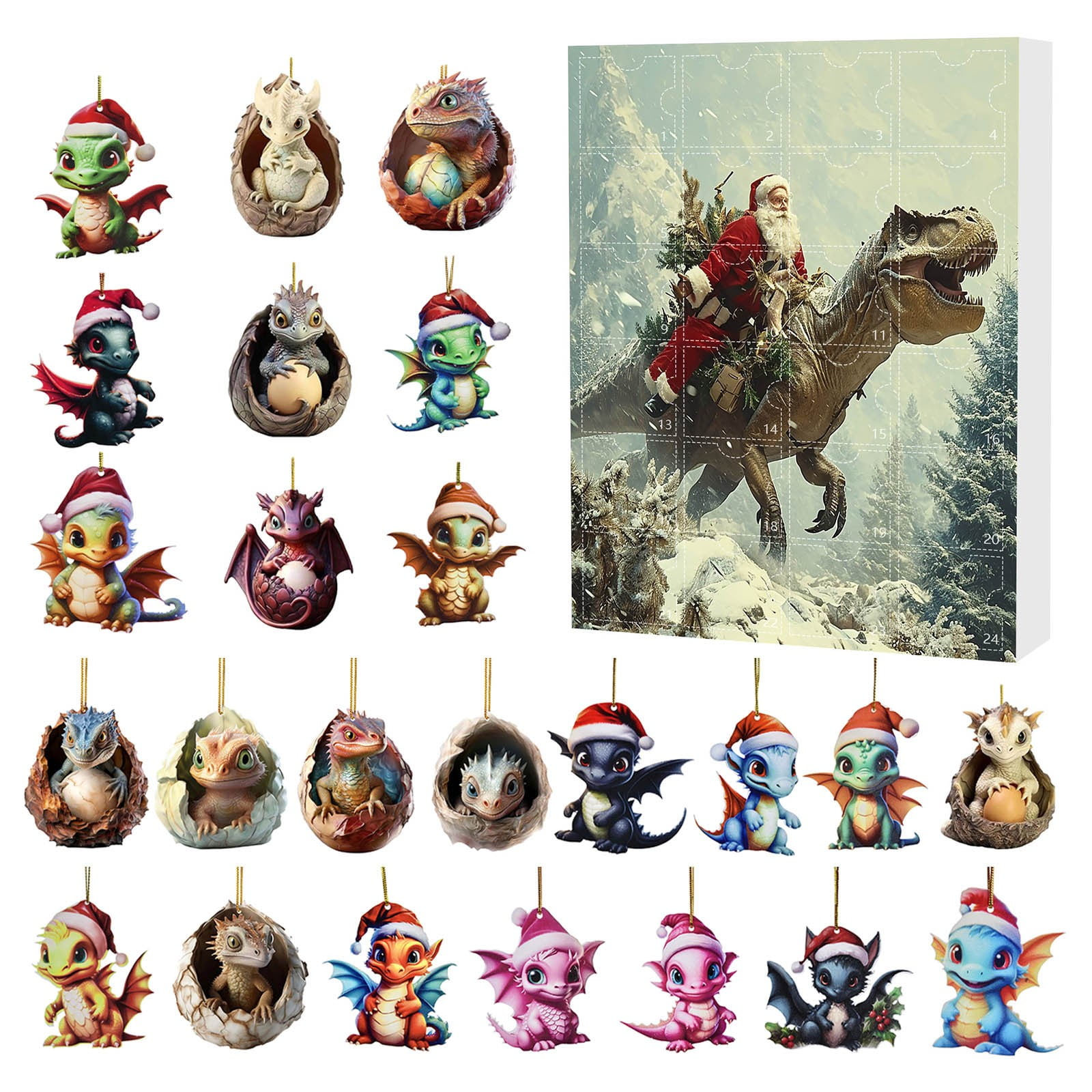 Christmas Decoration Accessories 2024 Christmas Holiday Advent Calendar ...
