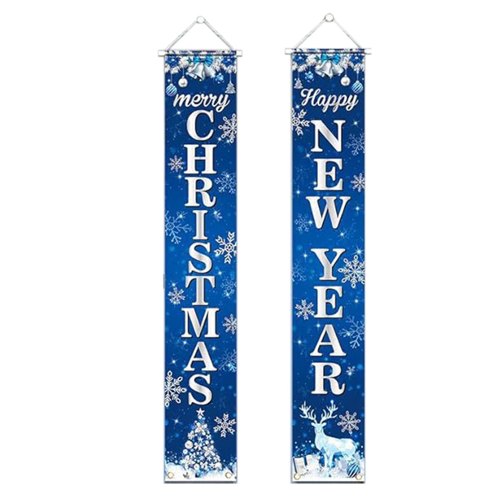 Christmas Decoration Blue Christmas Porch Banner Merry Christmas Door ...