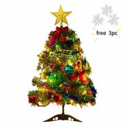 Coolmade Small Christmas Tree with Lights, Mini Desktop Decoration Tree ...