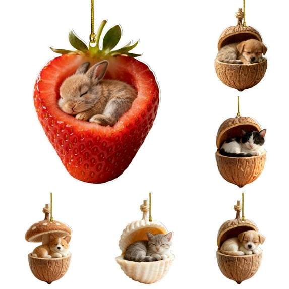 Christmas Decoration & Gift 8PC 3.14" 2D Acrylic Nut Puppy Christmas ...