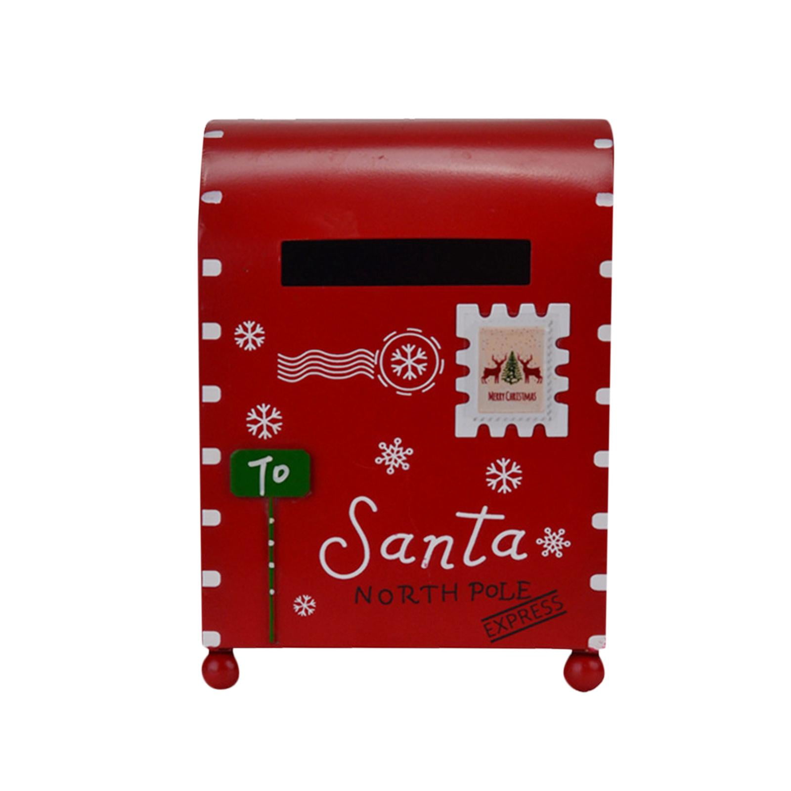 Christmas Decoration Mailbox Metal Letter Box for Front Door Xmas Party ...