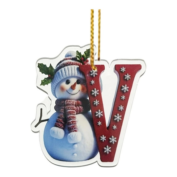 Christmas Decoration Pendant For Tree Party Crafts, 2D Acrylic Letter V ...