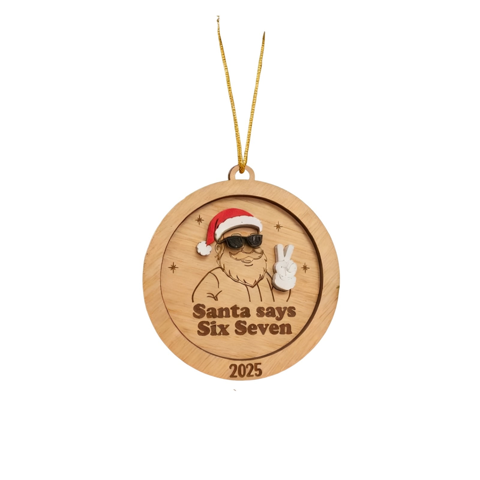 Christmas Decoration Pendant With Santa Claus 2D Design For Tree ...