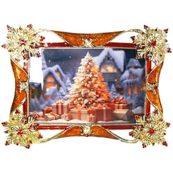 Christmas Decoration Photo Frame 4x6 Christmas Snowflake metal Photo ...
