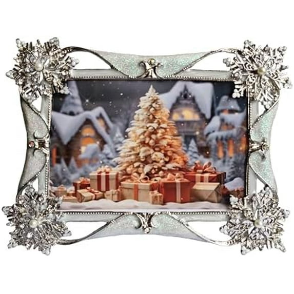 Christmas Decoration Photo Frame 4x6 Christmas Snowflake metal Photo ...