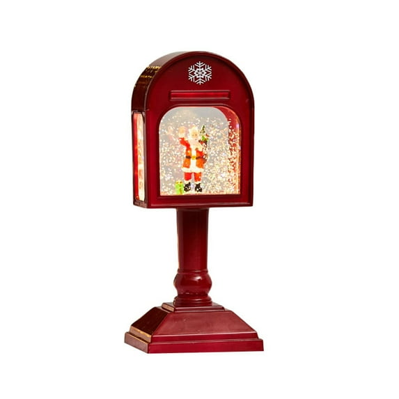 Christmas Decoration Piece Aa Musical Play Crystal Glowing Mailbox ...