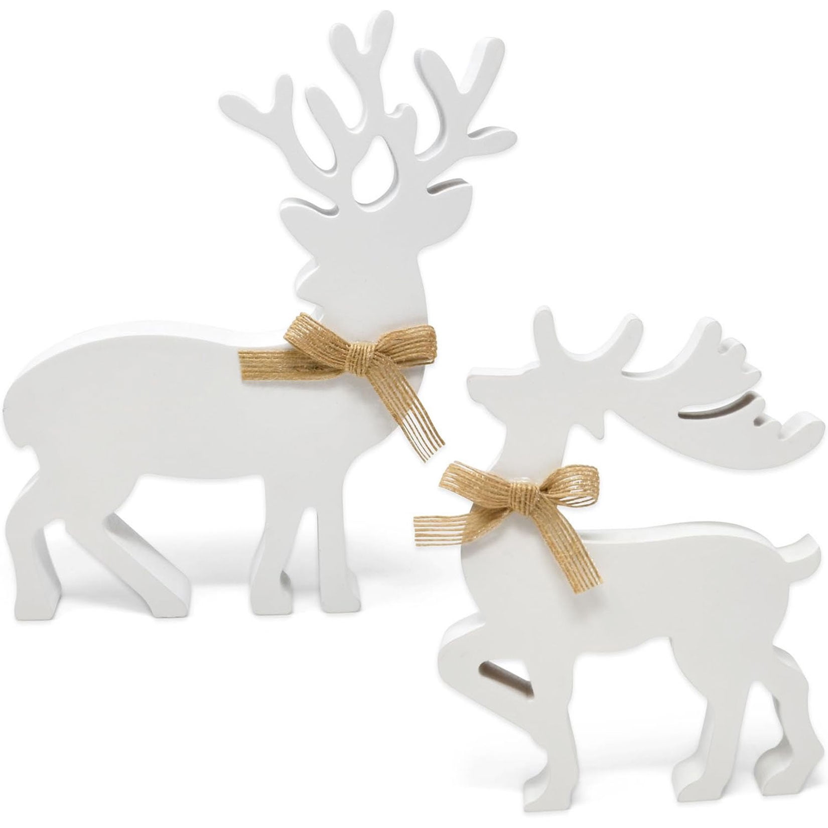 Christmas Decoration Reindeer Decor Wooden Christmas Reindeer Figurines ...