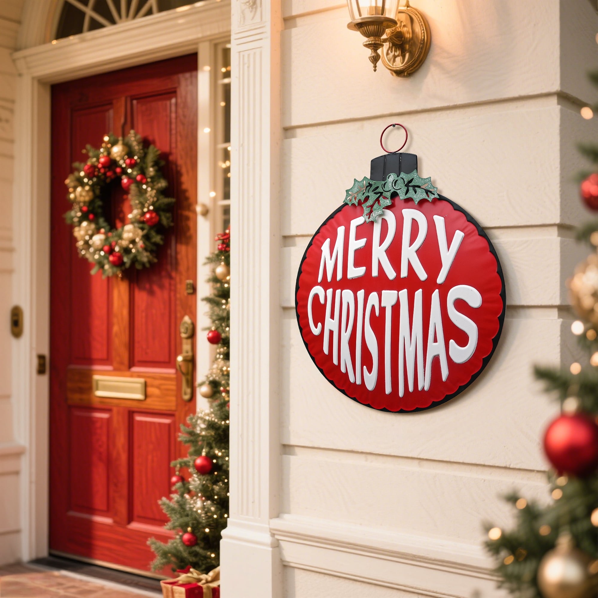 Large Merry Christmas Sign, Vintage Outdoor Christmas Signs Christmas ...
