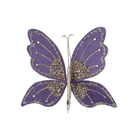 Christmas Decoration Simulation Butterflies Decoration Flower Christmas ...