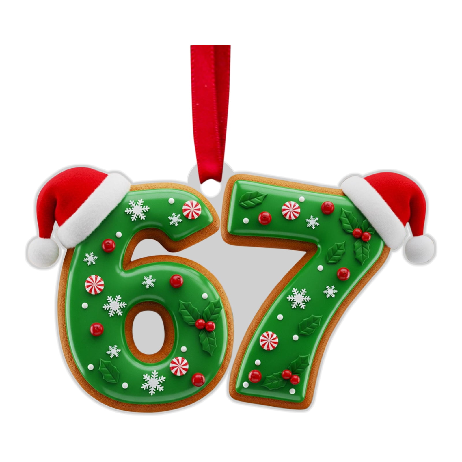 Christmas Decoration, Six Seven Ornament, 67 Gingerbread Ornaments ...