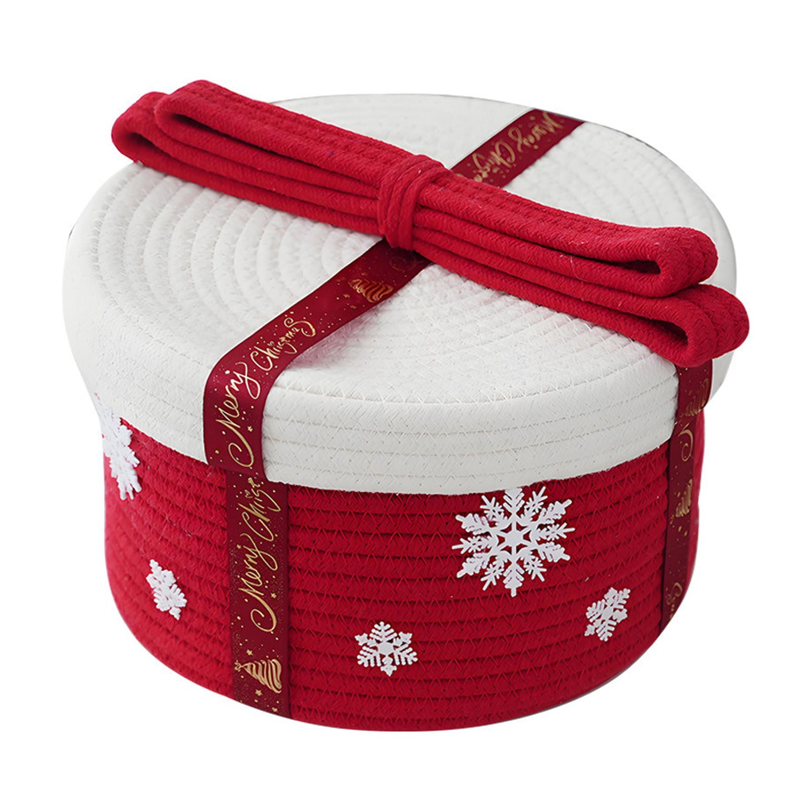 A Christmas Decoration Storage Basket With Lid Sprinkle Proof Gift Box ...