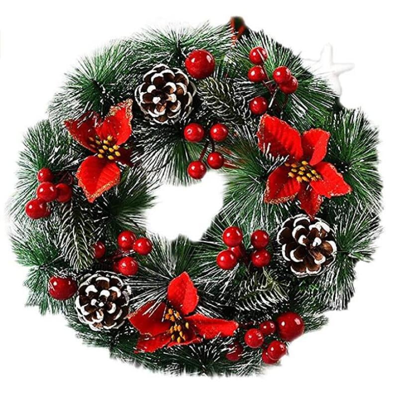 Christmas Decoration Wreath for Front Door, Wreath Christmas Garland ...