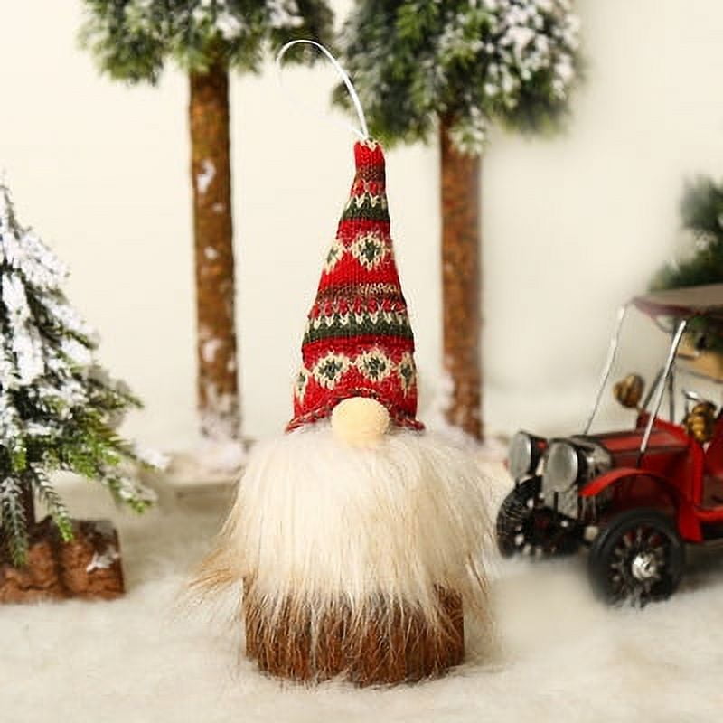 Christmas Decoration with illuminated Rudolf Doll, White Beard, NoFace Doll, Christmas Tree ...