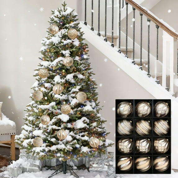 Christmas Decorations, 12 Pack Christmas Ball Ornaments Christmas Tree ...