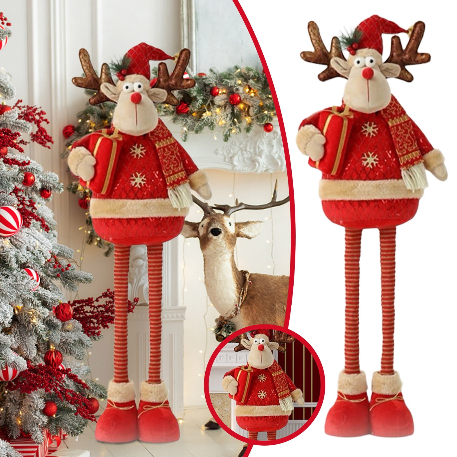 Christmas Decorations 120cm Holiday Doll With Retractable Legs And ...