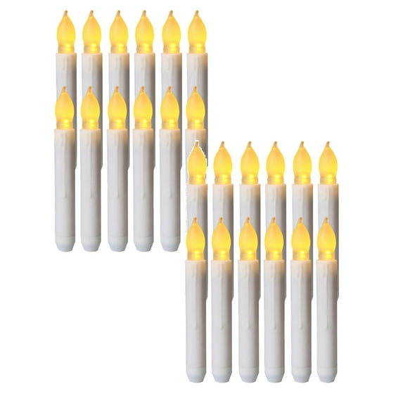 Christmas Decorations 12Pcs Cylindrical LED Electronic Candle Light ...