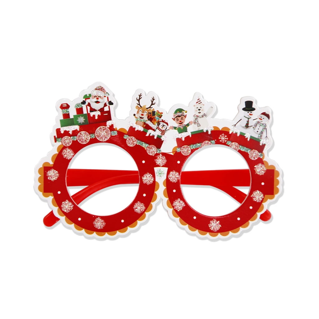 Christmas Decorations 2024 Glasses Frame Santa Snowman Eyeglasses Kids ...