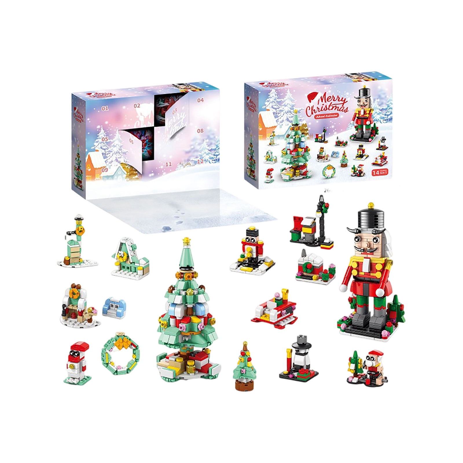 Christmas Decorations 2025 Building Advent Calendar, 24 Days Countdown ...
