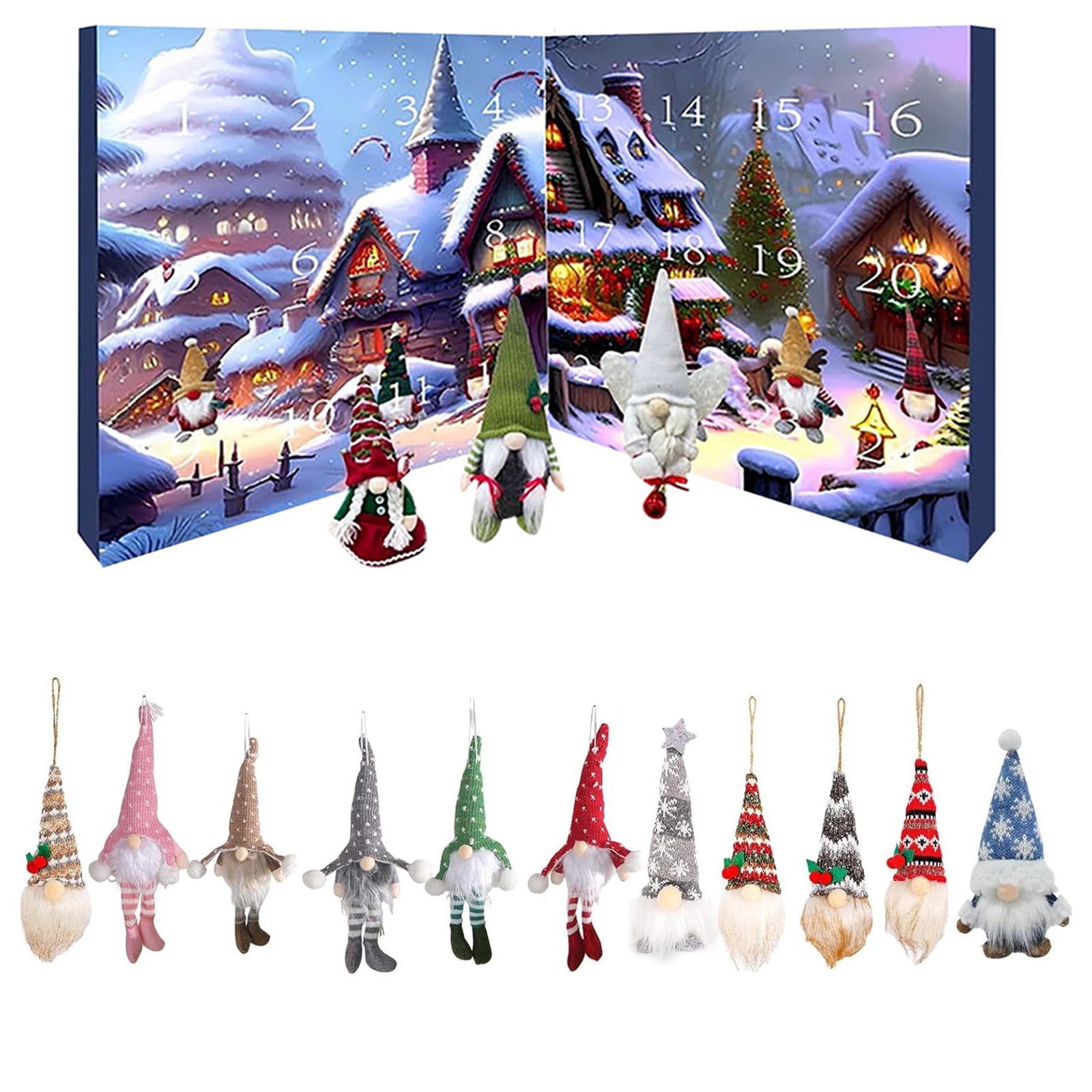 Christmas Decorations 2025 Gnome Shows Advent Calendar 24 Days ...