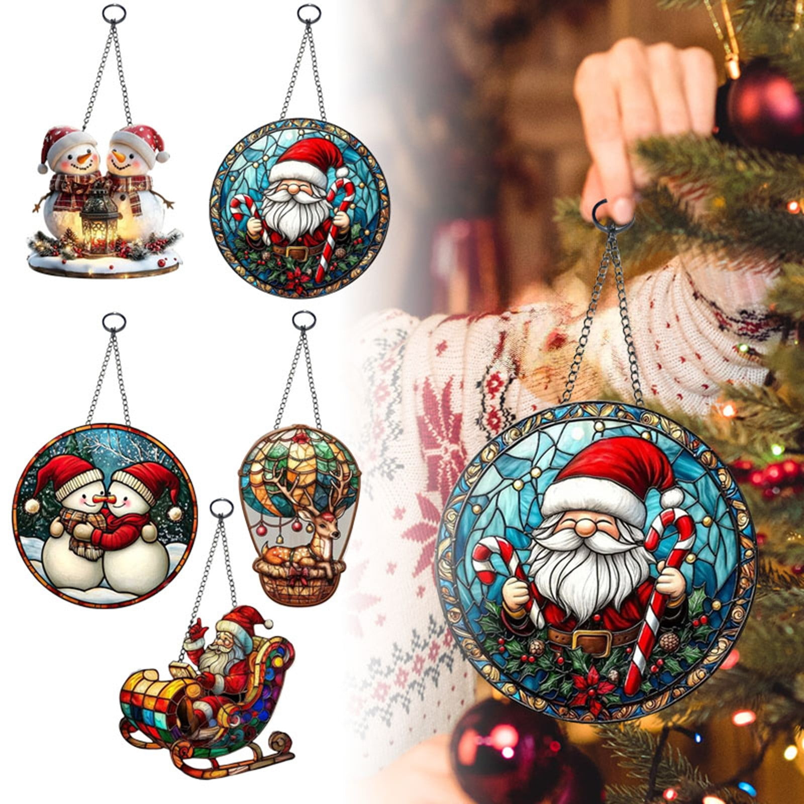 Christmas Decorations, 2D Acrylic Holiday Window Festive Home for Home ...