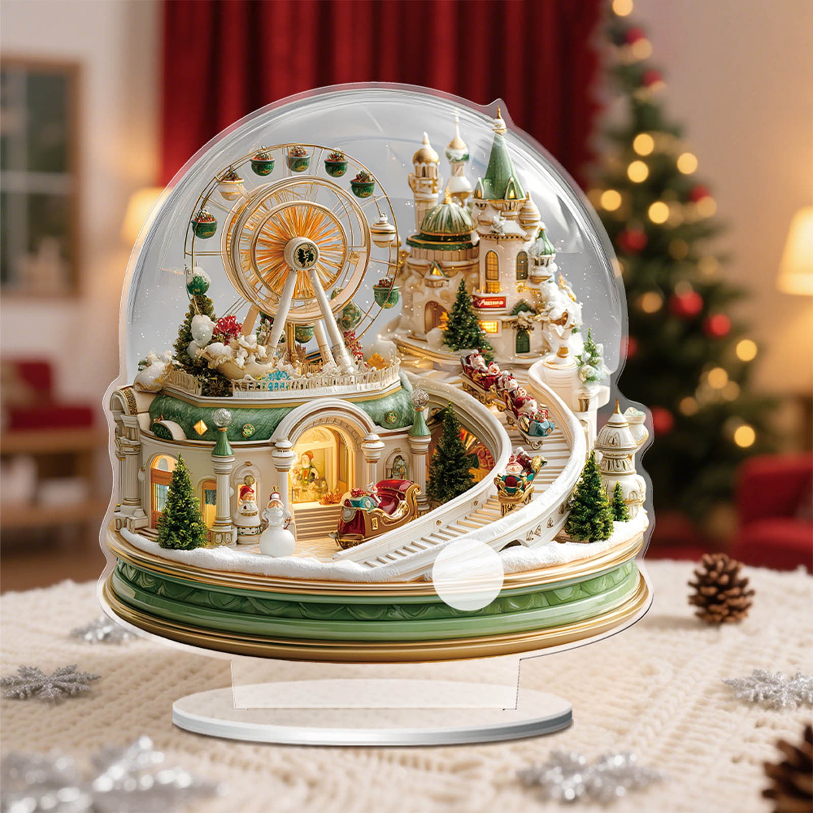 Christmas Decorations Acrylic Ferris Wheel Desktop Ornaments Signs ...