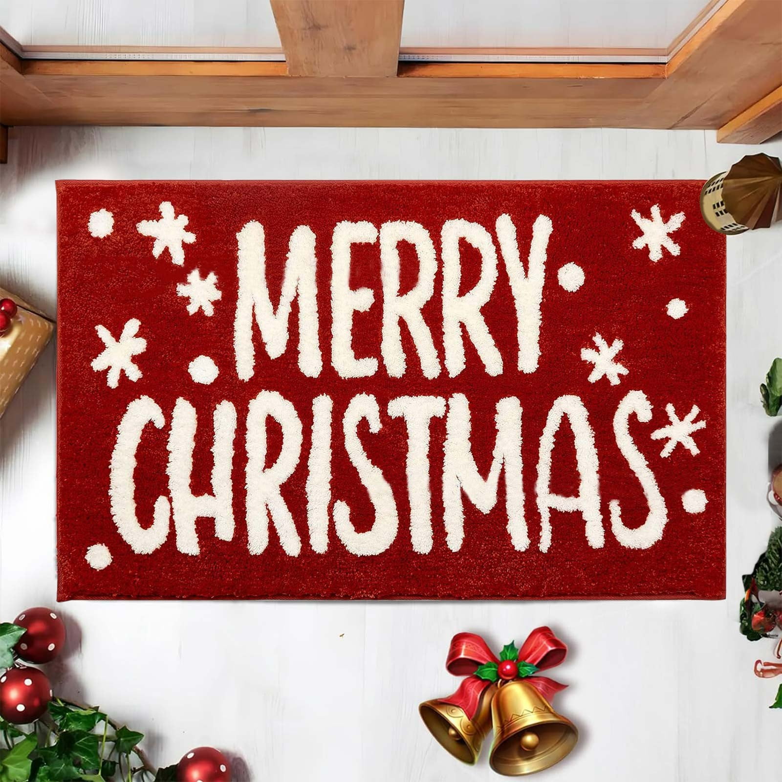 Christmas Decorations Bath Mat,Christmas Bathroom Rugs,Extra Soft and ...