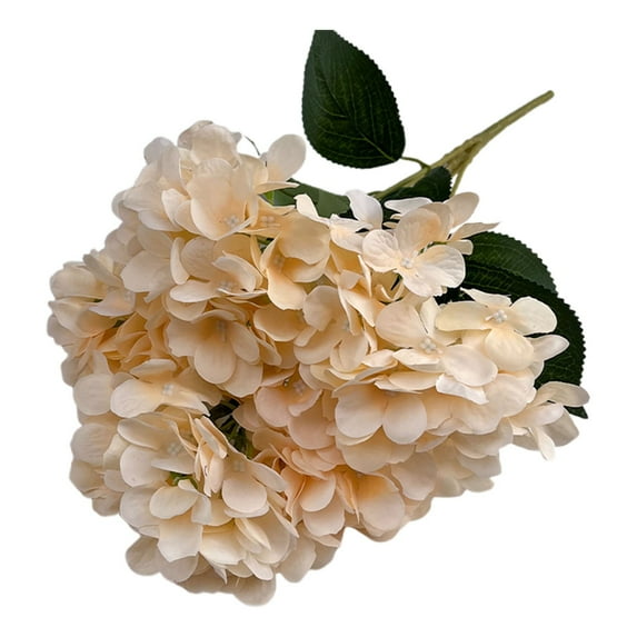 Christmas Decorations, Champagne Hydrangea Artificial Flowers Large ...