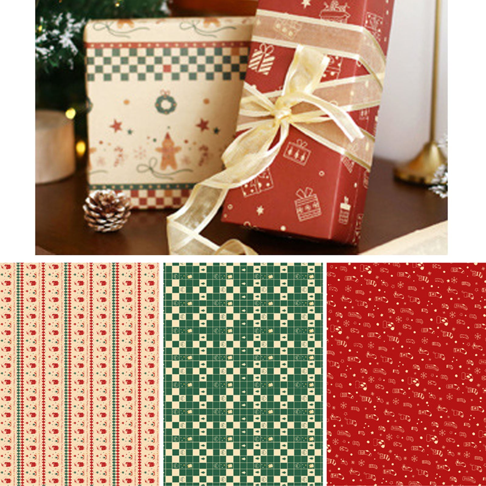 Christmas Decorations Clearance! Christmas Wrapping Paper Christmas 6 ...