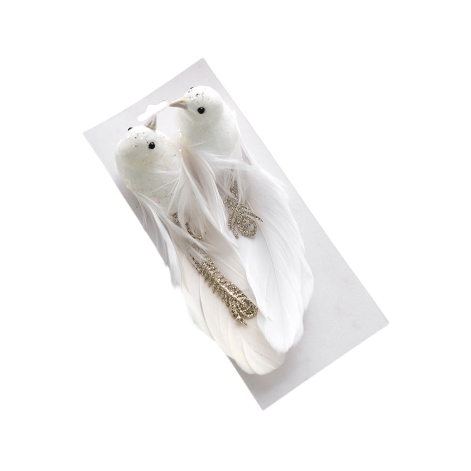 Christmas Decorations Colorful Feathers Simulation Birds Branch ...