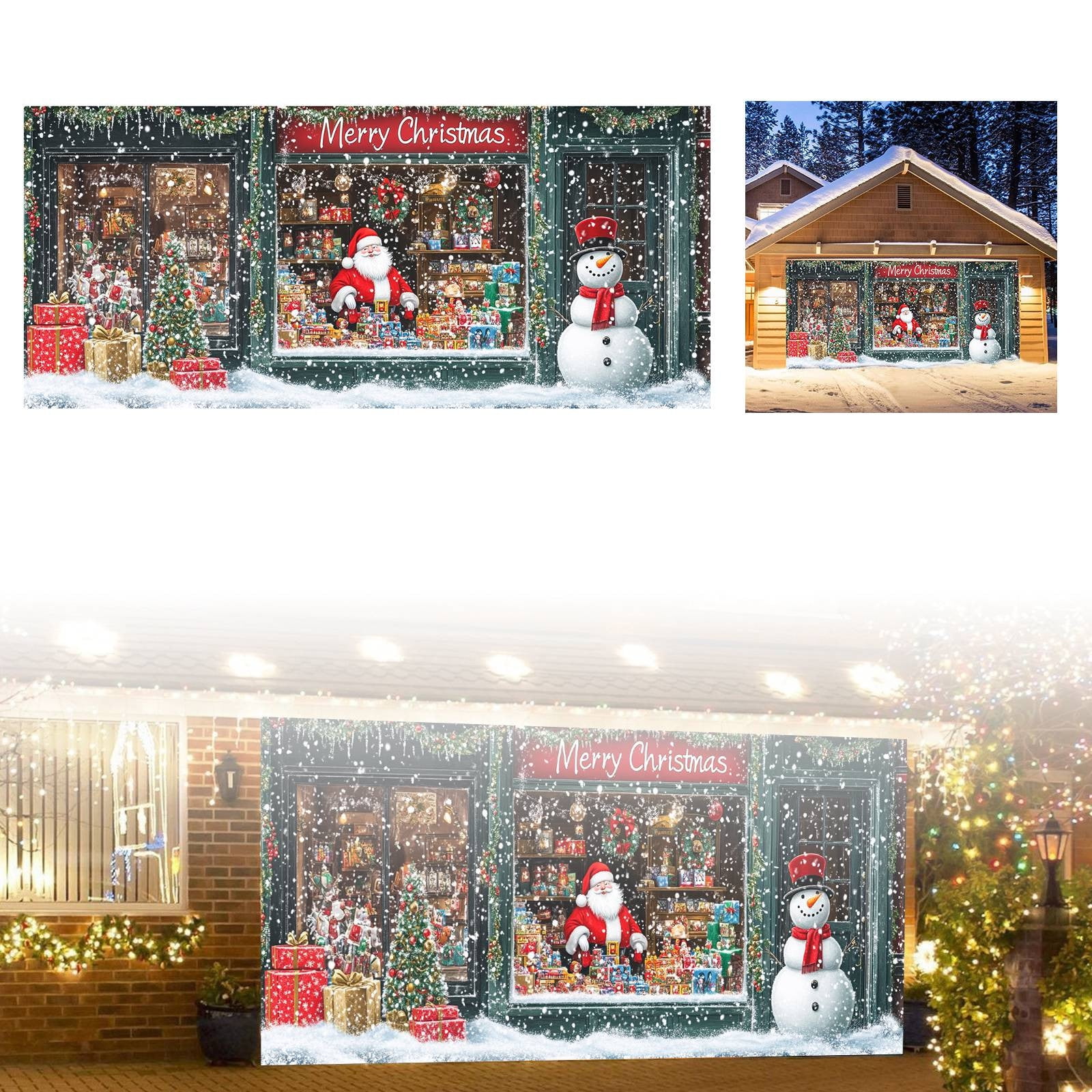Christmas Decorations, Customizable Christmas Garage Banner ...