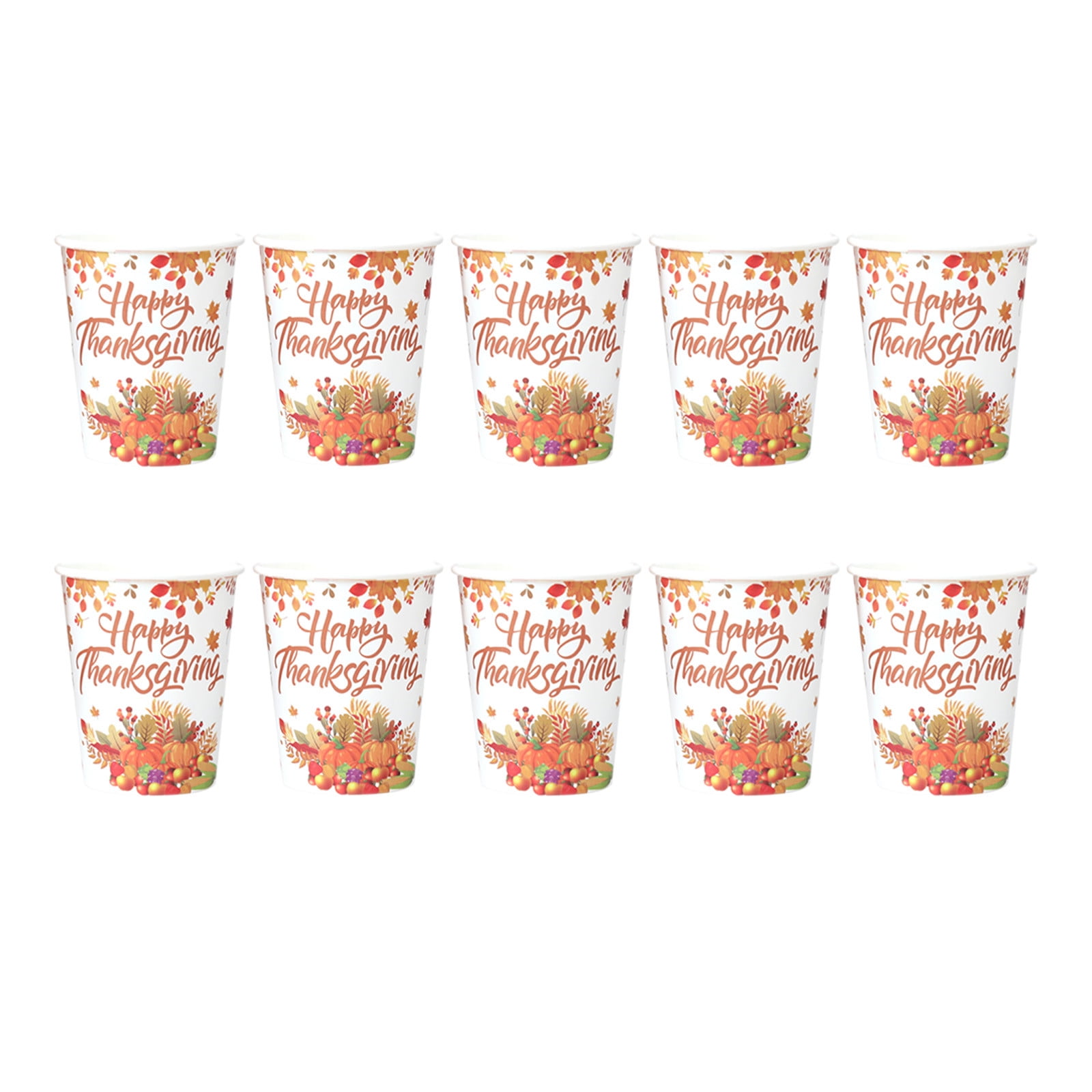 Christmas Decorations Deals 2024, 10 Paper Cups Thanksgiving Disposable ...