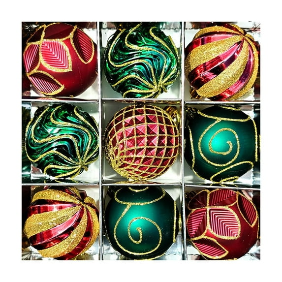 A Christmas Decorations Electroplated Plastic Balls With Four Leaf Clover Design, Shatterproof ...