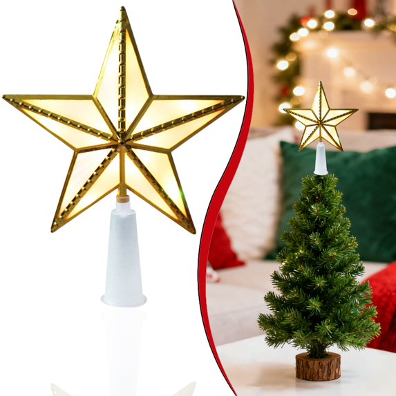 Christmas Decorations, Five-Pointed Star Tree Top Lights/ Christmas ...