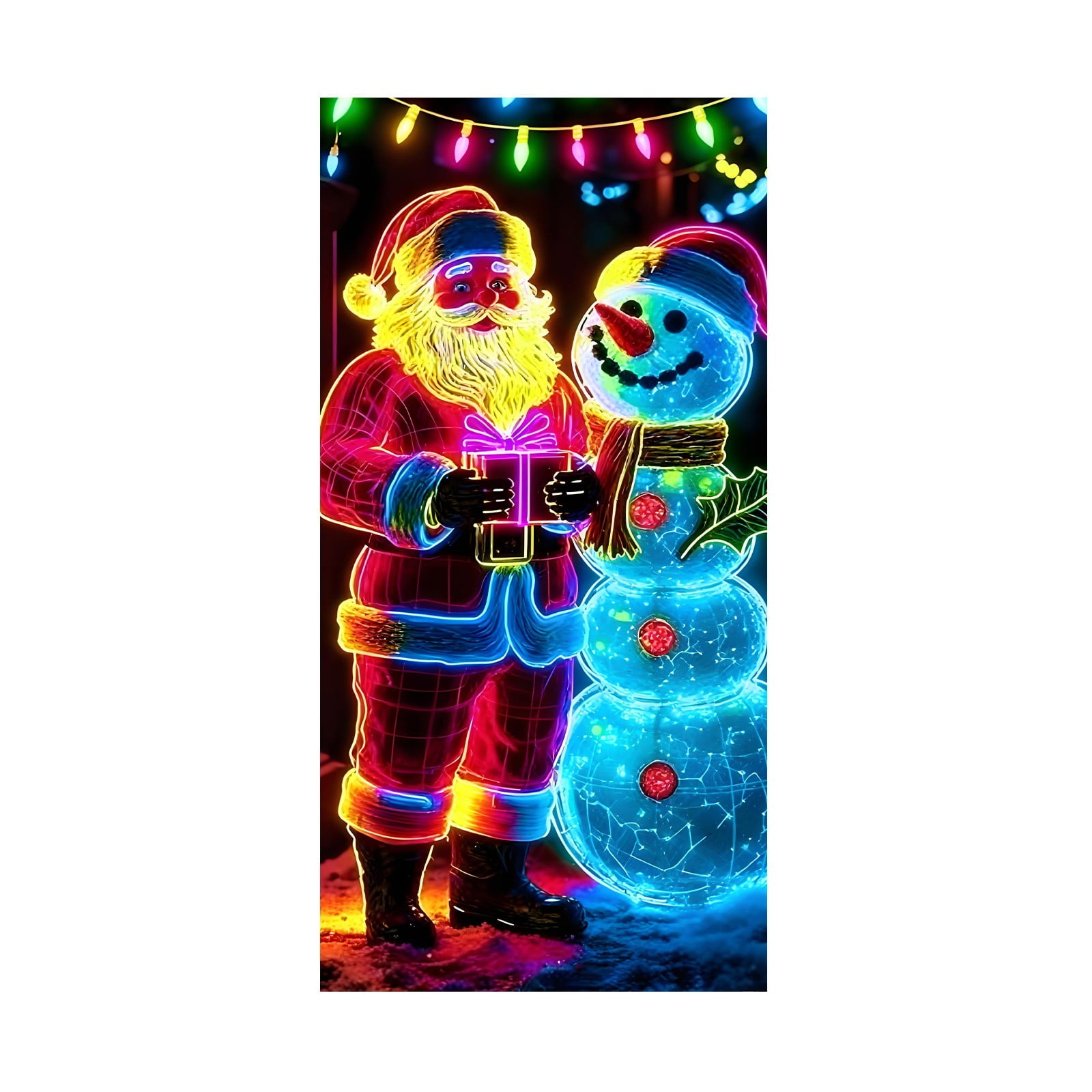 Christmas Decorations Fluorescent Door Curtain Hanging Tapestry For ...
