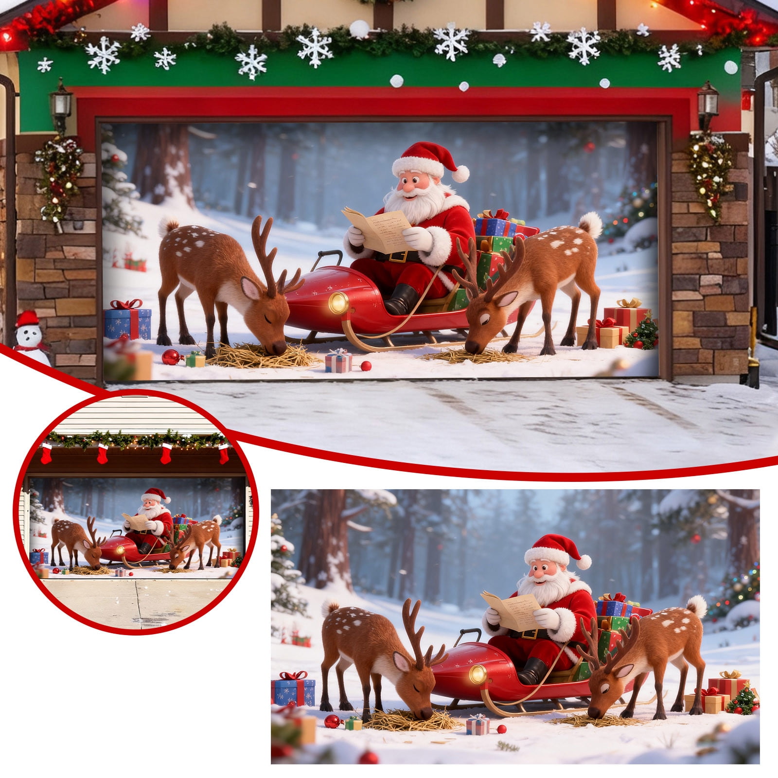 Christmas Decorations, Garage Banner for Holiday Festive and Banners ...