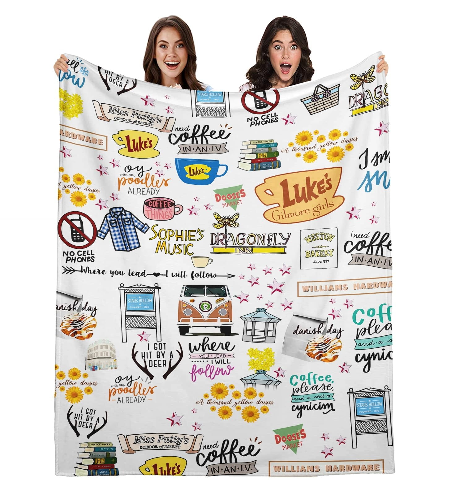Christmas Decorations Gilmore Girls Flannel Printed Blanket, Ultra Soft ...