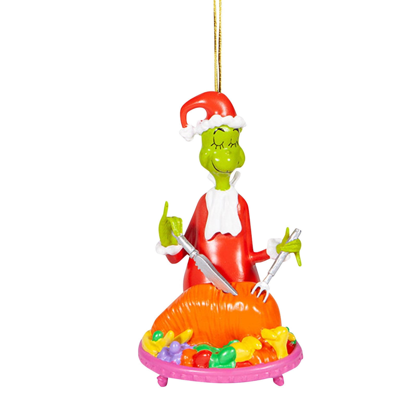Christmas Decorations Grinch Wood Pendant, Grinch Decor Xmas Flat ...