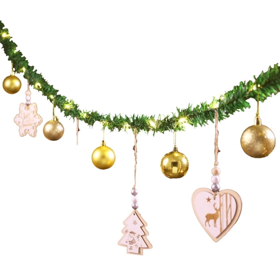 Christmas Decorations, Hanging Ornaments, Long Pendant with Wooden Sign ...