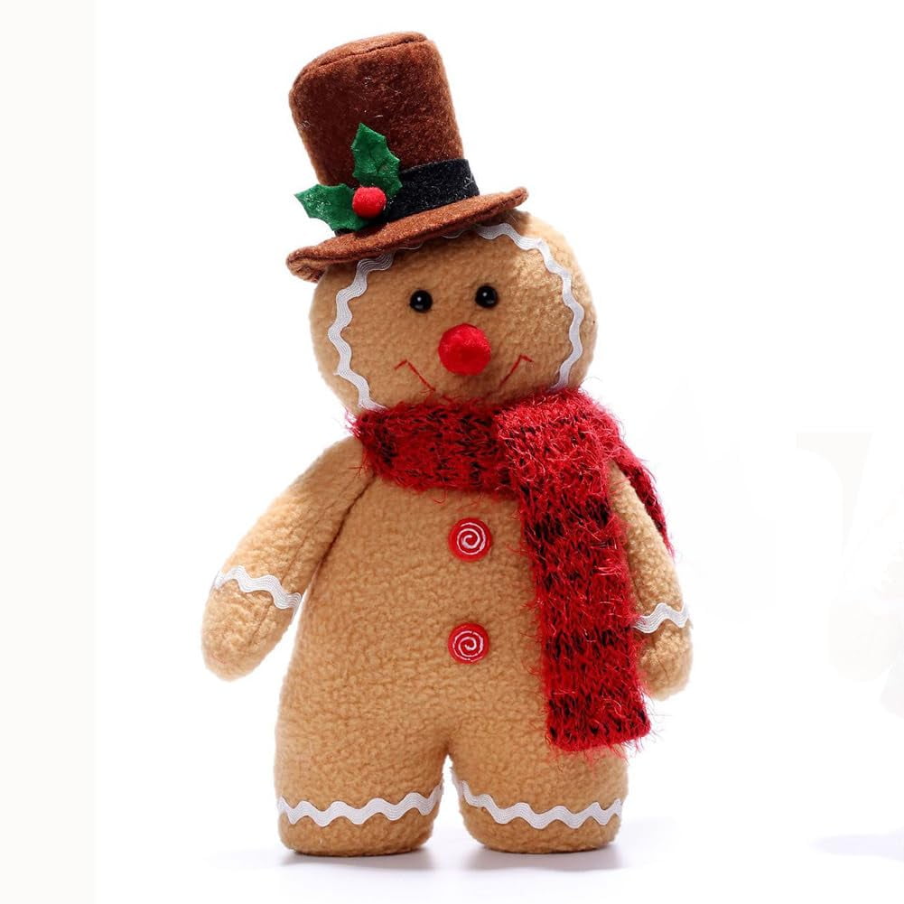 Christmas Decorations Indoor 11.8 inch Gingerbread Plush Ornaments ...